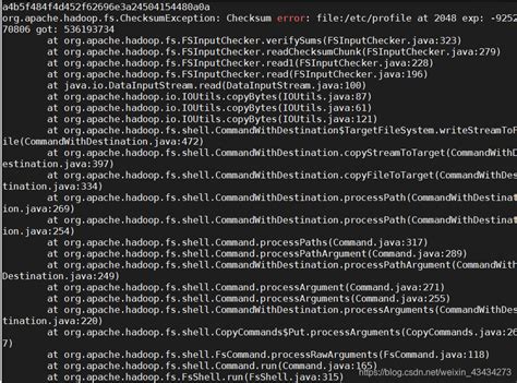 Orgapachehadoopfschecksumexceptionchecksum Error（hadoop Put指令用不了报错）orgapachehadoopfs