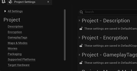 ios settings in the unreal engine project settings unreal engine 5 5