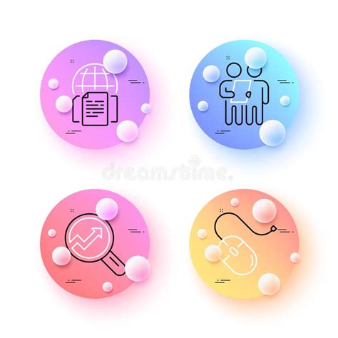 Internet Documents Analytics And Computer Mouse Minimal Line Icons