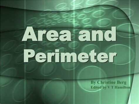 PPT Area And Perimeter PowerPoint Presentation Free Download ID