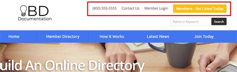How To Edit The Top Header Menu Brilliant Directories Documentation Bd Support