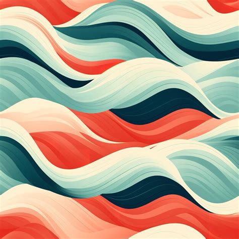 Premium Ai Image Seamless Pattern Wavy Wave Lines