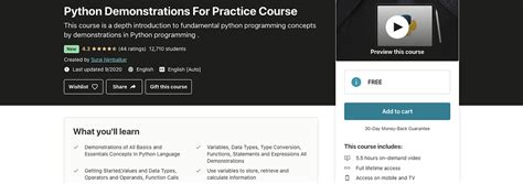 Python Demonstrations For Practice Course Free Certification Course Title Python Demonstrations