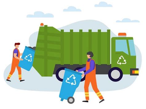 ゴミ収集車のイラスト画像