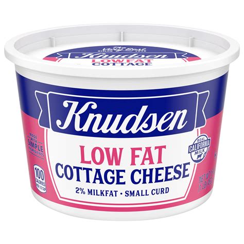 Knudsen Lowfat Small Curd Cottage Cheese With 2 Milkfat 16 Oz Tub