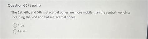 Solved Question 66 1 ﻿point The 1st 4th ﻿and 5th