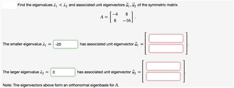 Solved Find The Eigenvalues Lambda1