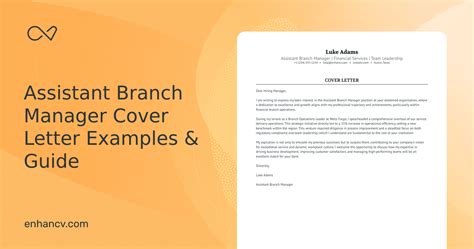 Professional Assistant Branch Manager Cover Letter Examples And