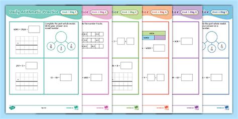 Year 4 Summer 1 Daily Arithmetic Practice Pack Twinkl