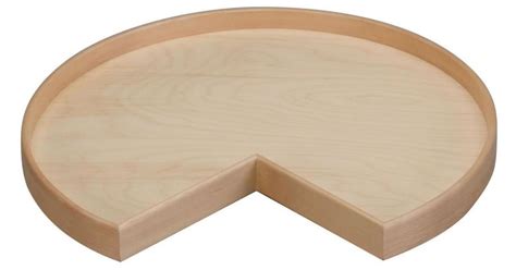 Rev A Shelf LD NW BS Lazy Daisy Natural Wood Kidney Lazy Susan For Corner Base