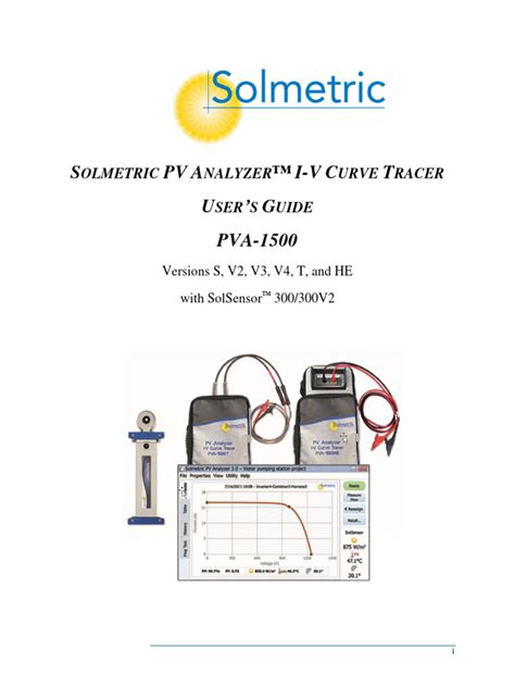Solmetricpvanalyzer1500xxusersguide En Pdf Software Computer Data Storage