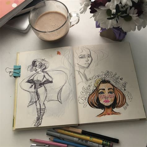 Кусочек скетчбука Пикабу