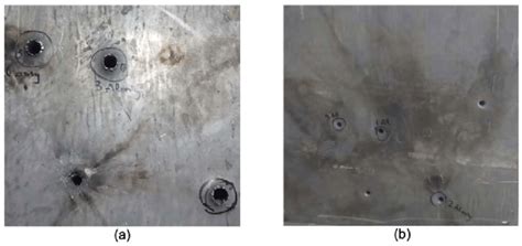 Holes Caused By The Penetration Of The 12 7 Mm Ap Tracer Projectile In Download Scientific