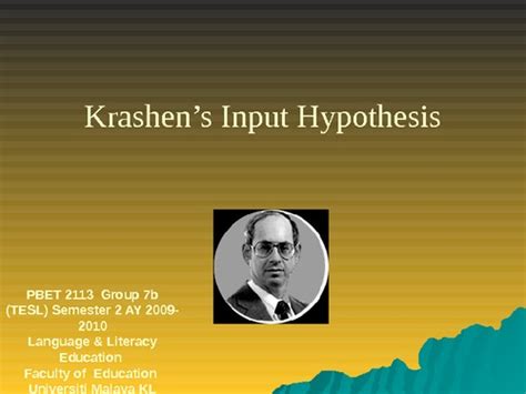 Eduaid Krashens Input Hypothesis The Ongoing Influence Of Krashens
