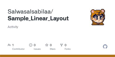 GitHub Salwasalsabilaa Sample Linear Layout Activity