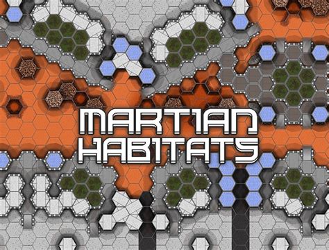 Martian Habitats Hex Map Set Alpha Strike Games Limited Hex Maps Hex Maps