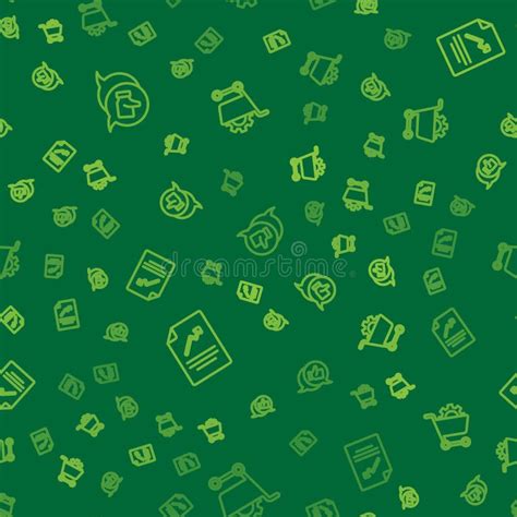 Set Line Customer Product Rating Document With Graph Chart And Shopping Cart On Seamless