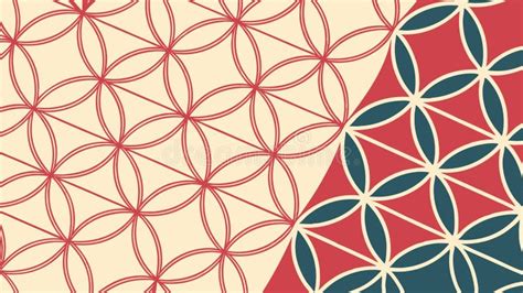 Colorful Geometric Interlocking Pattern Abstract Vector Design Generative Ai Stock Vector