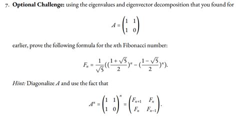 Solved Optional Challenge Using The Eigenvalues And Chegg