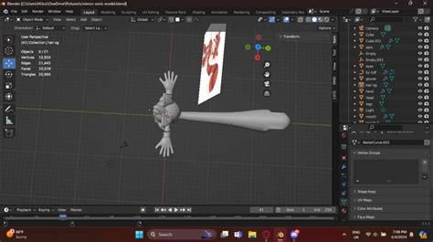 Working On A Sonic Oc Model For Vrchat Anyone Has Any Alternative Ideas On How I Can Do The