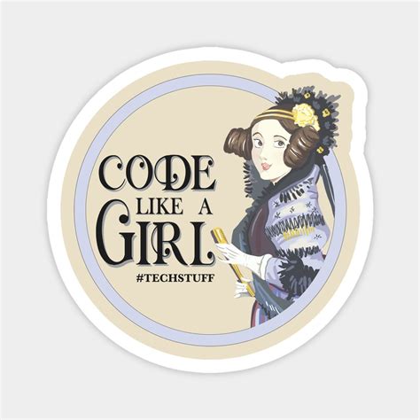 code like a girl by techstuff coding girl stickers girls be like