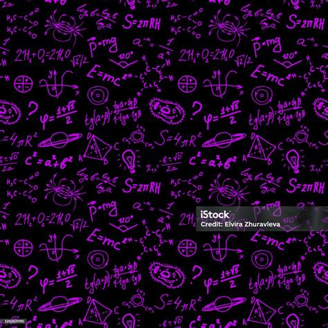 과학 기호 수식 및 방정식 검은 배경의 다양한 원활한 벡터 패턴 0명에 대한 스톡 벡터 아트 및 기타 이미지 0명 검은색 과학 Istock