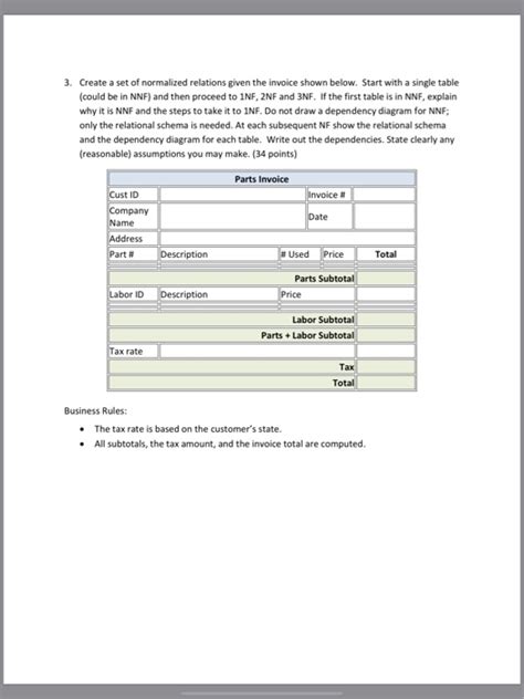 solved 3 create a set of normalized relations given the