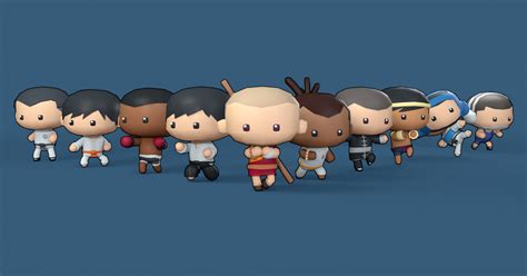 Mini Chibi Martial Arts 3d Humanoids Unity Asset Store
