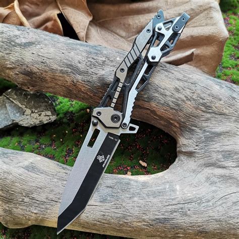 Hot Deformable Folding Knife Skeleton Design Edc Hunting Camping Survi