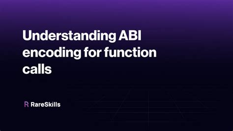 Understanding Abi Encoding For Function Calls By Rareskills Rareskills