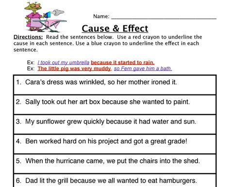 Sentences With Cause And Effect Examples