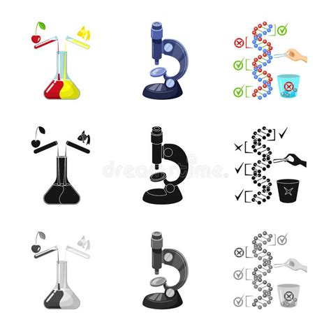 Vector Illustration Of Test And Synthetic Icon Set Of Test And Laboratory Stock Symbol For Web