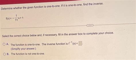 Solved The Graph Of A One To One Function Is Shown To The
