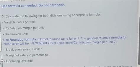 Answered Use Formula As Needed Do Not Hardcode Bartleby