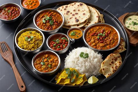Premium Ai Image Indian Mini Meal Parcel Platter Combo Thali With