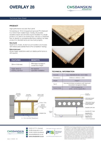 acoustics overlay 28 technical data sheet nbs source