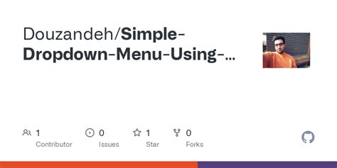 GitHub Douzandeh Simple Dropdown Menu Using HTML And CSS
