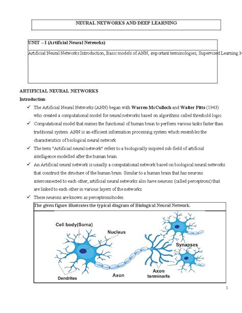 Artificial Neural Networks Ann Final Exam Notes Key Concepts