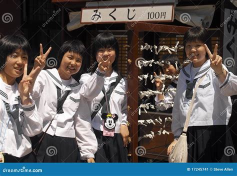 Japanese Schoolgirls Tokyo Japan Editorial Photo Image Of Tourism