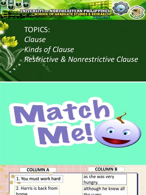 Report Clause Kinds Of Clause Restrictive Non Restrictive Clause Pdf