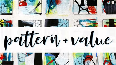 Explore Pattern Value Scale With A Grid Journal Abstractpainting Arttutorial Mixedmedia