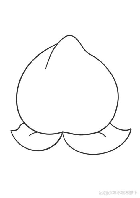 桃子简笔画图片大全 简单又好看（推荐12张） 简笔画图片大全