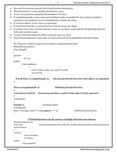 2nd Puc Computer Science Chapter 8 Function Overloading Pdf