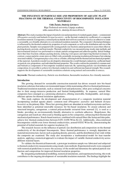 Pdf Influence Of Particle Size And Proportion Of Aquatic Plant Fractions On Thermal
