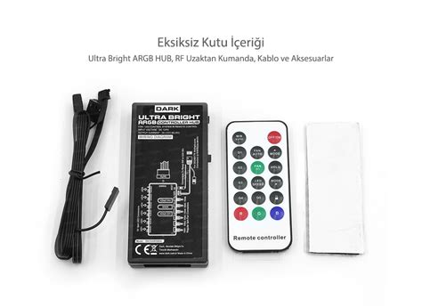 Dark ARGB Hub 6 Fan Takılabilir 6 x 3pin ARGB 6 x 3 Pin Fan Çoklayıcı DKCKHUBARGB