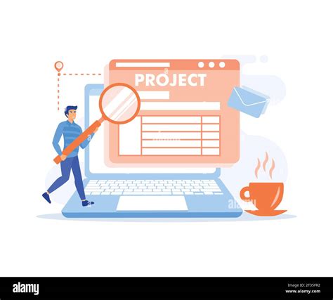 Project Tracking Concept Successful Business Project Planning Development And Scheduling Flat