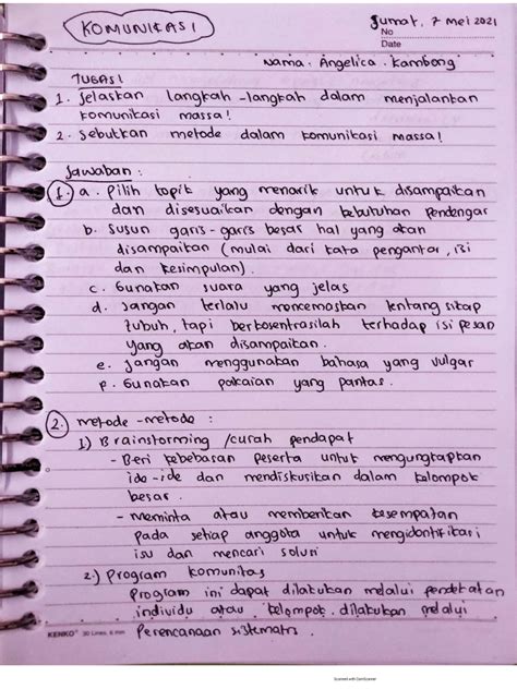 Tugas Ii Komunikasi Angelica Kambong Pdf