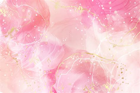 로즈 핑크 액체 수채화 배경과 황금 색종이 먼지가 많은 홍당무 대리석 알코올 잉크 그리기 효과 결혼식 초대장 메뉴 Rsvp에 대한 벡터 일러스트 레이 션 디자인 템플릿