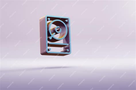 Premium Photo Beautiful Illustration Blue Hard Disk Driver Symbol Icons On A Bright Pink