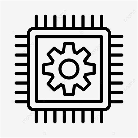 칩 라인 아이콘 벡터 칩 하드웨어 마이크로칩 Png 일러스트 및 벡터 에 대한 무료 다운로드 Pngtree
